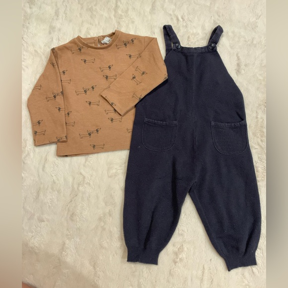 Zara | Matching Sets | Zara Sweater Overalls With Long Sleeve Knit ...